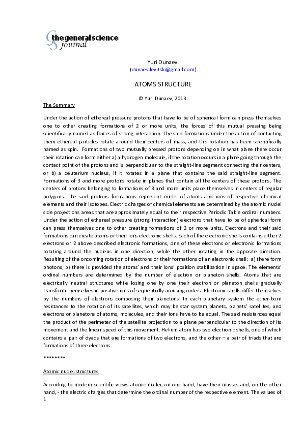 (PDF) ATOMS STRUCTURE