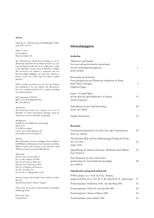 Review of: M. Gleba & H.W. Horsnæs (Eds), Communicating Identity in Italic Iron Age Communities