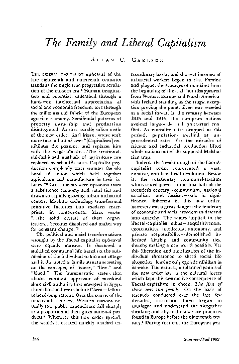 (PDF) the family and the liberal capitalism