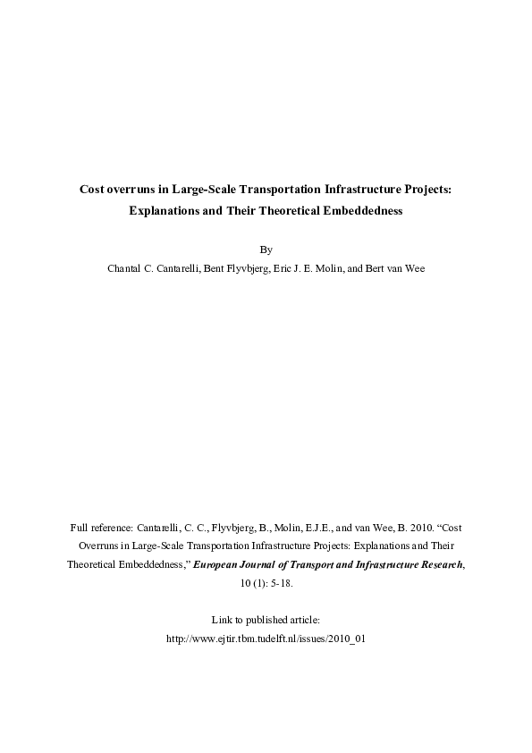 (PDF) How common and how large are cost overruns in transport ...