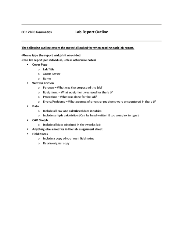(DOC) Lab Report Outline
