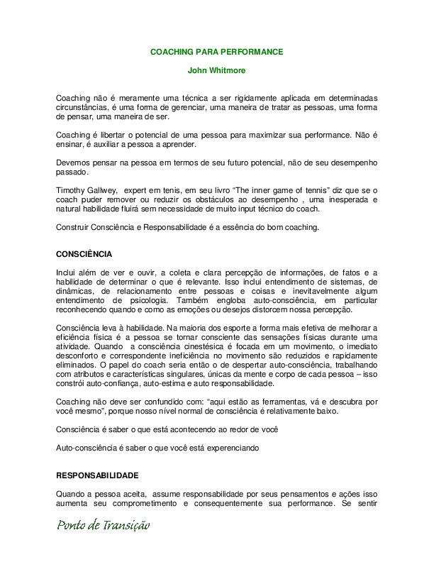 (PDF) Coaching para performance