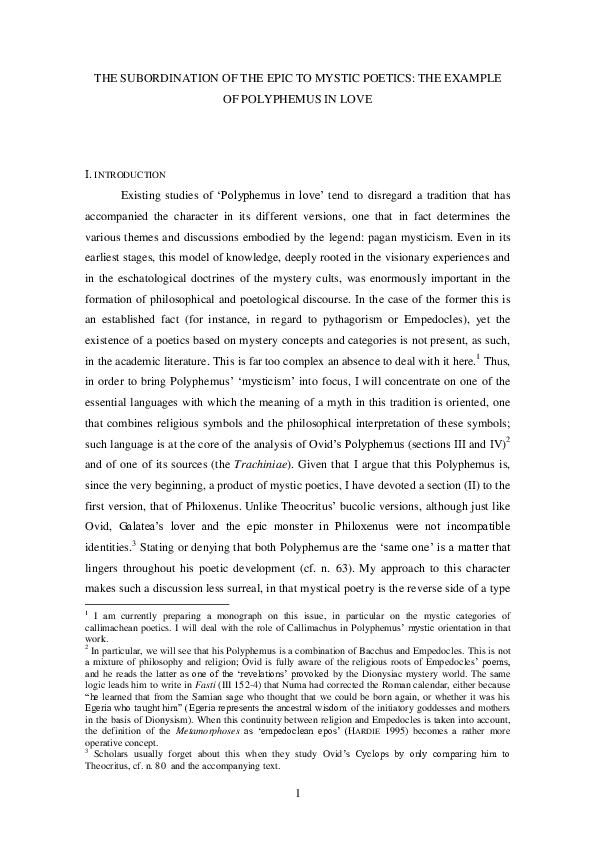 (PDF) The subordination of epic to mystic poetics: the example of ...