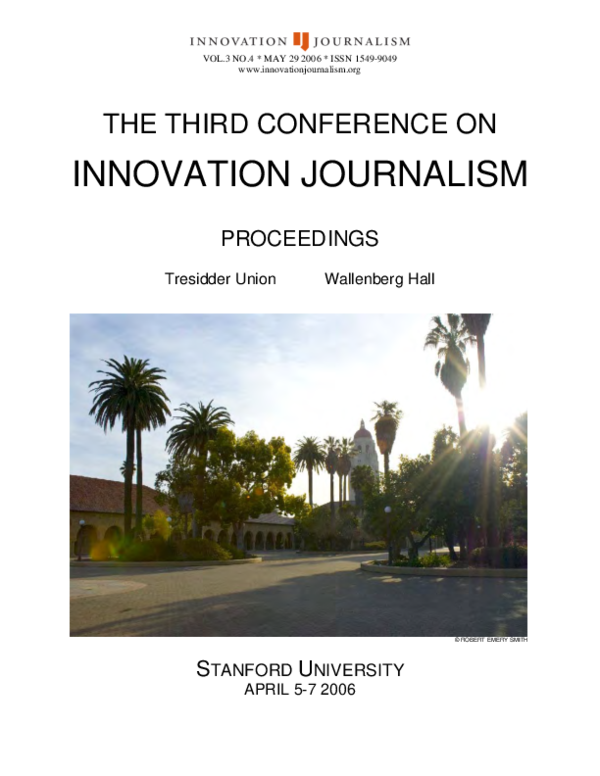 (PDF) Innovation Journalism Proceeding 2006