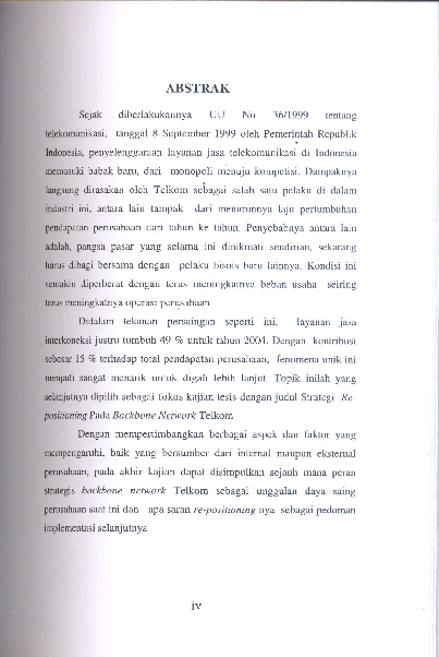 (PDF) Strategi Re-Positioning pada Backbone Network PT Telkom