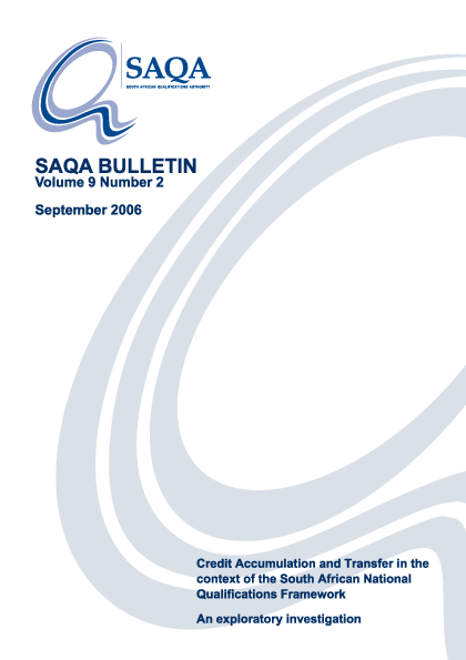 (PDF) SAQA Bulletin Volume 9 Number 2