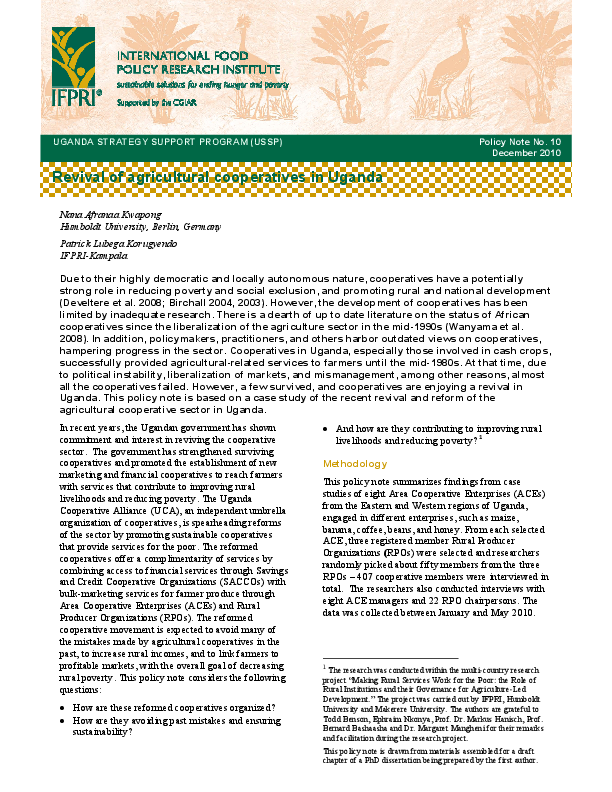 (PDF) PLAN FOR MODERNISATION OF AGRICULTURE (PMA) SECRETARIAT Plot 39-A ...