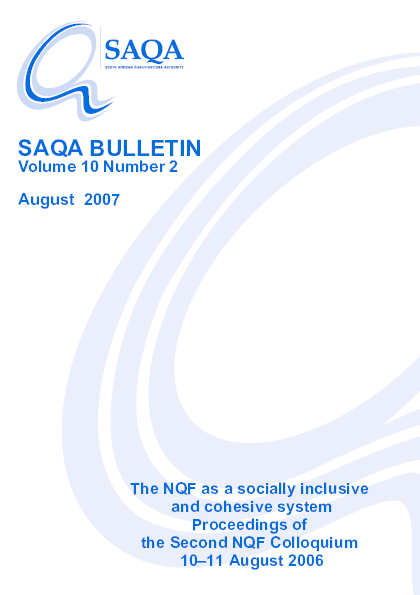 (PDF) SAQA Bulletin Volume 10 Number 2