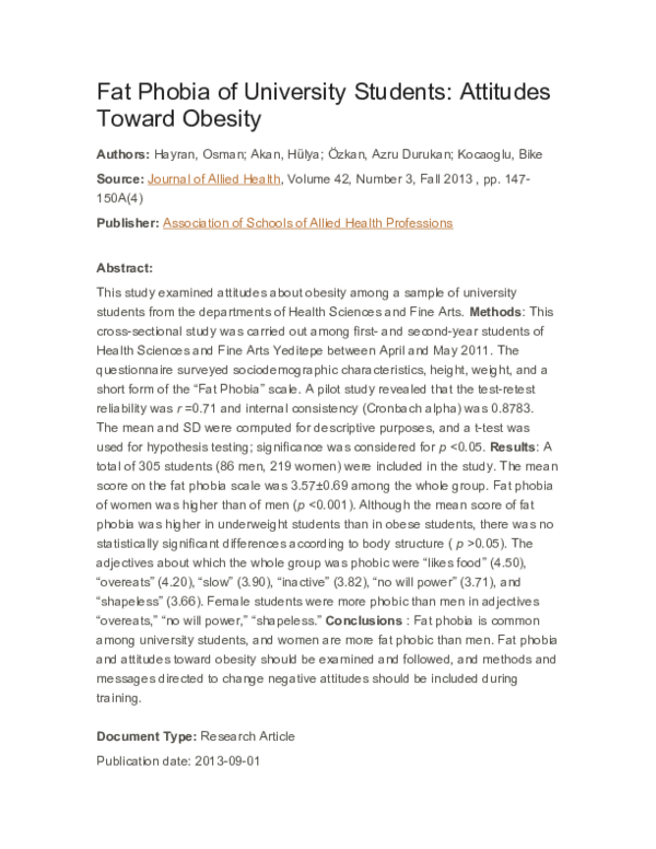 (DOC) Fat Phobia of University Students