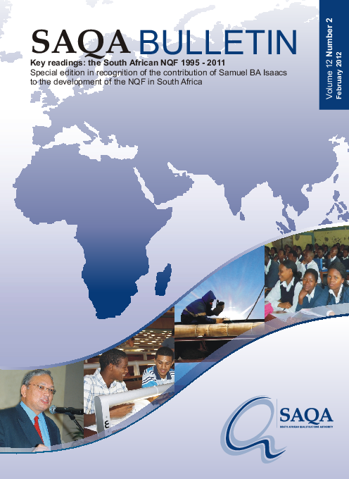 (PDF) SAQA Bulletin Volume 12 Number 2 | James Keevy - Academia.edu