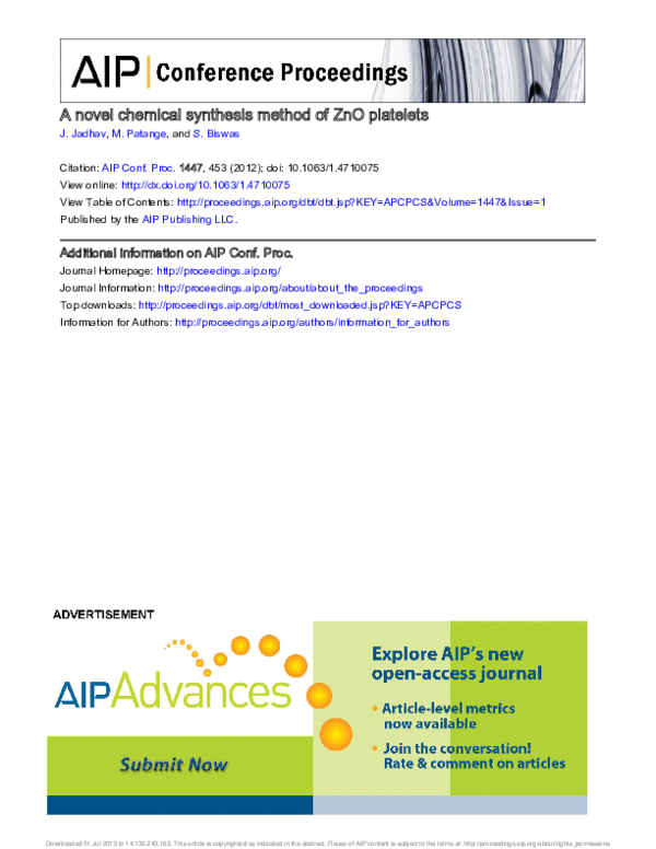 (PDF) AIP Conf Proc 1447 453 2012
