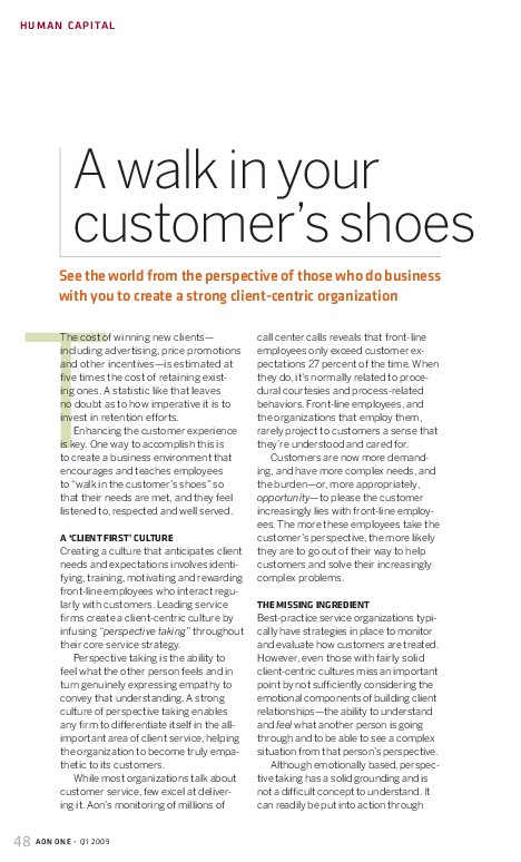 (PDF) walk in your customers shoes
