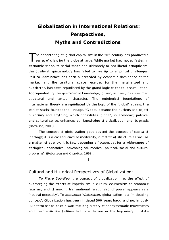 (DOC) Globalization In IR