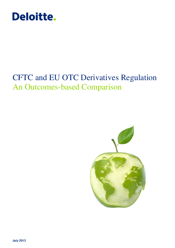 (PDF) CFTC and EU OTC Derivatives Regulation An Outcomes-based Comparison