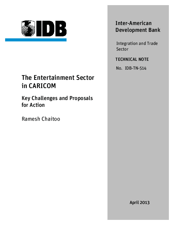 The Entertainment Sector in CARICOM Key Challenges and Proposals for ...