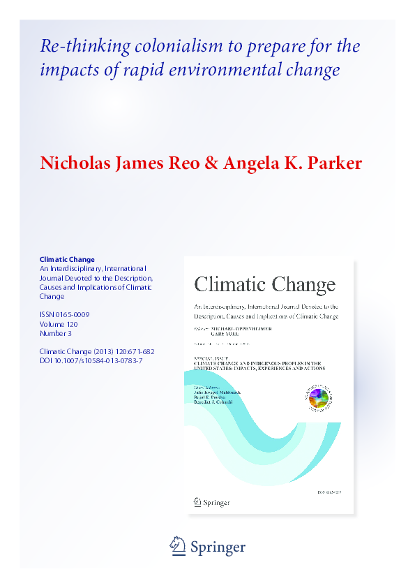 (PDF) Re-thinking colonialism to prepare for the impacts of rapid ...