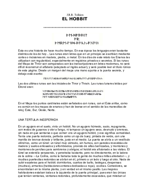 (DOC) J R R Tolkien El Hobbit | Carolina Mendez - Academia.edu