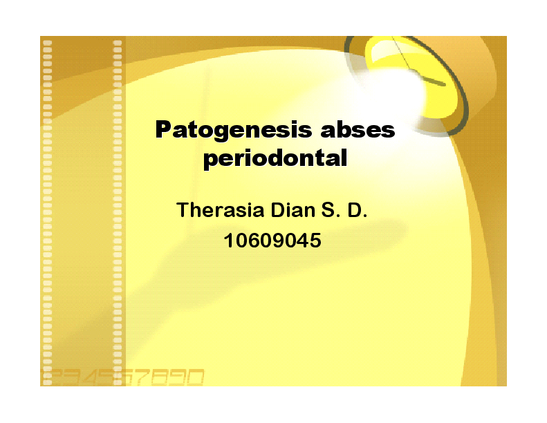 Patogenesis abses periodontal