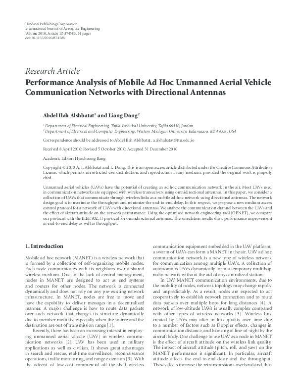 Pdf Hindawi Publishing Corporationresearch Article Performance