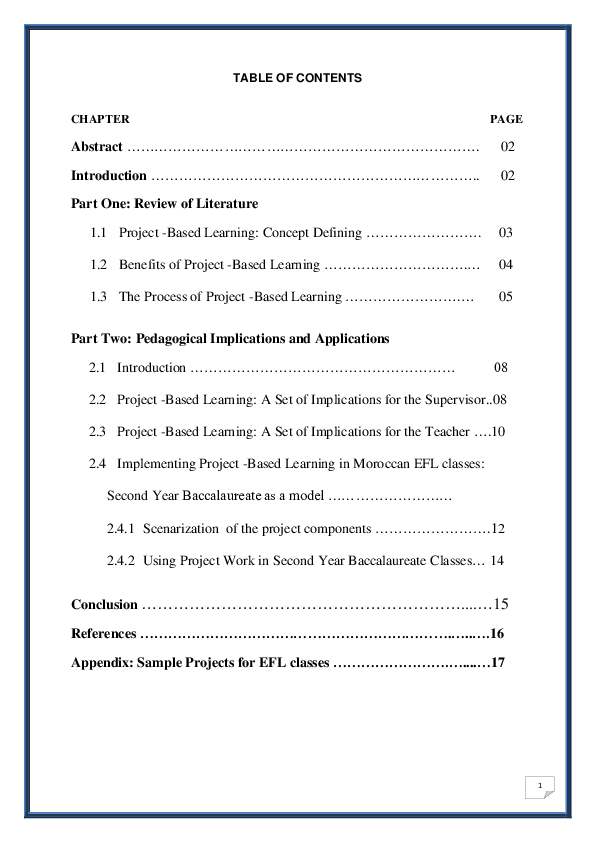 (PDF) Project-Based Learning