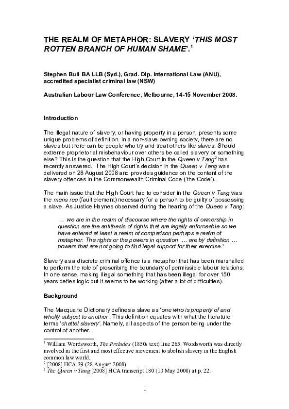 (DOC) Defining slavery