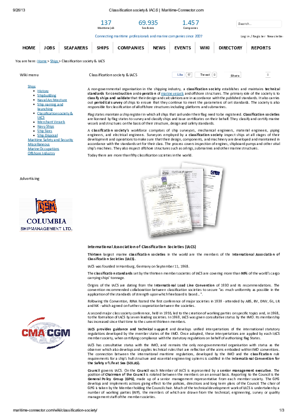 (PDF) Further Reading_Classification Society & IACS