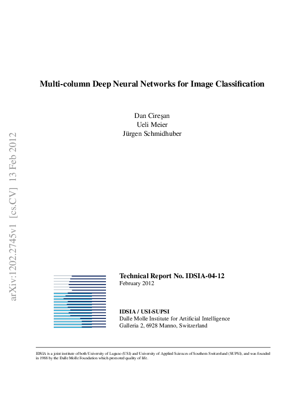 Pdf Cvpr2012 Cms Multi Column Deep Neural Networks For Image