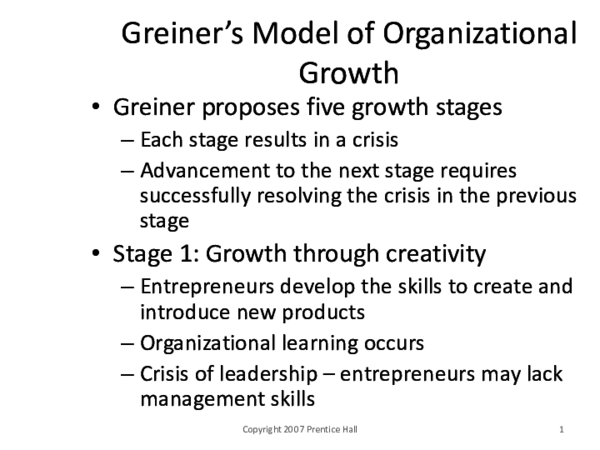 (PPT) Greiners Model of Organizational Growth