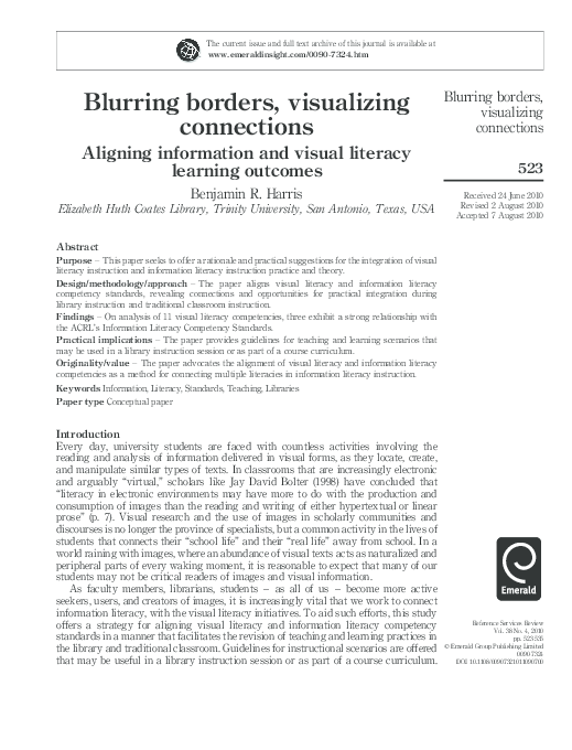 (PDF) Blurring borders, visualizing connections Aligning information ...