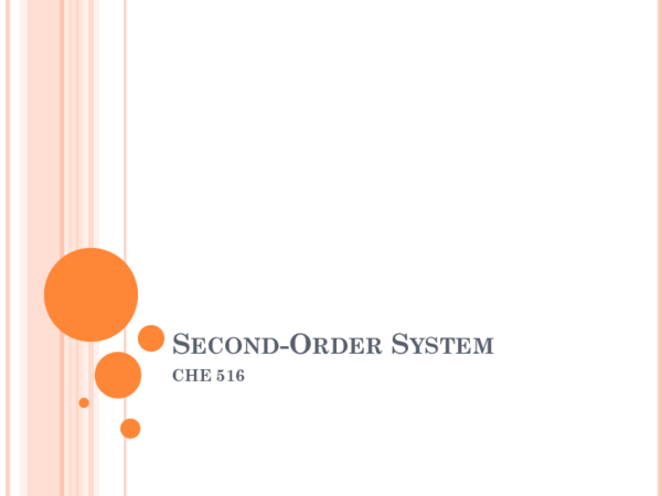 (PDF) SECOND-ORDER SYSTEM