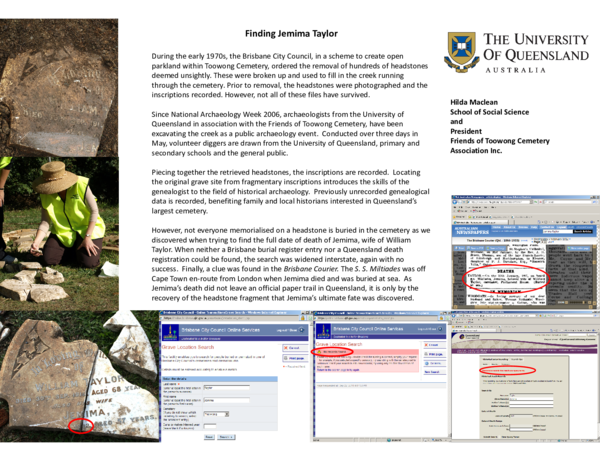 (PDF) Finding Jemima Taylor