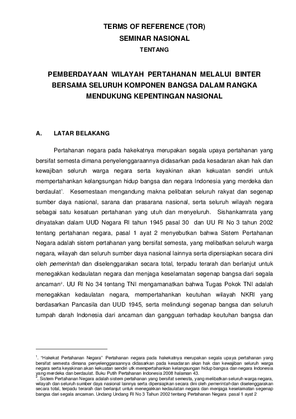 (PDF) TERMS OF REFERENCE (TOR) SEMINAR NASIONAL TENTANG PEMBERDAYAAN ...