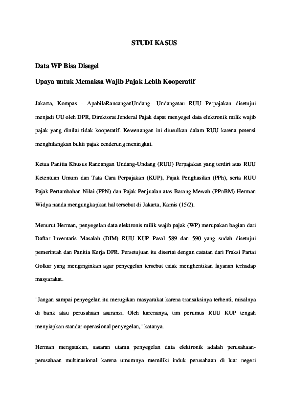 (DOC) STUDI KASUS