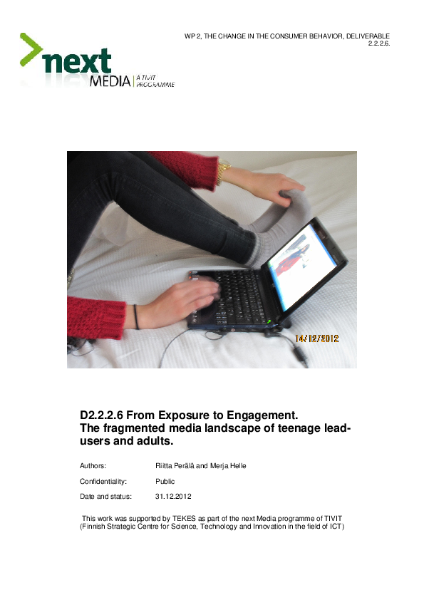 (PDF) Perälä & Helle (2012) From Exposure to Engagement The fragmented ...