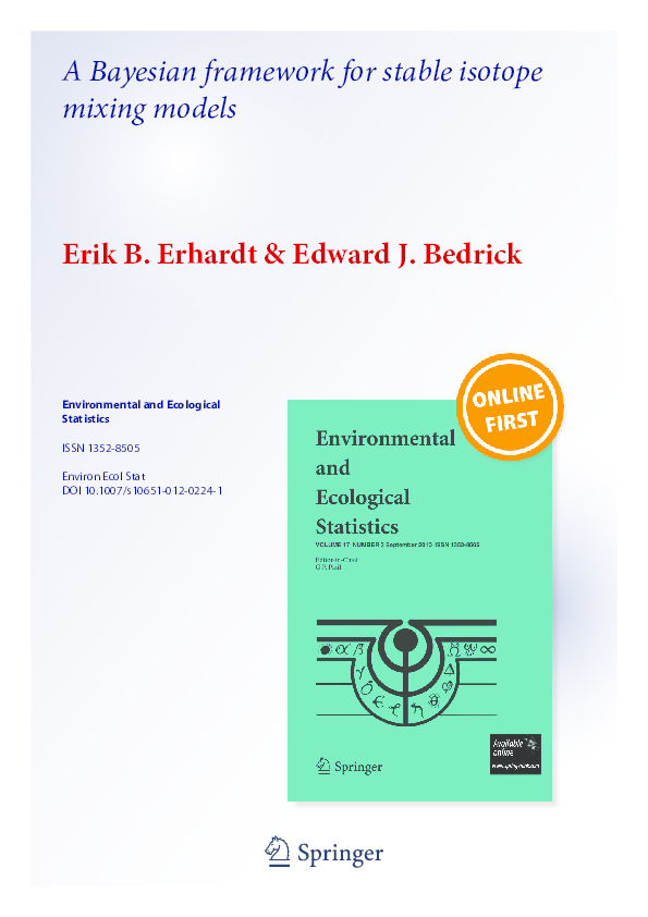(PDF) 2 3 A Bayesian framework for stable isotope mixing models