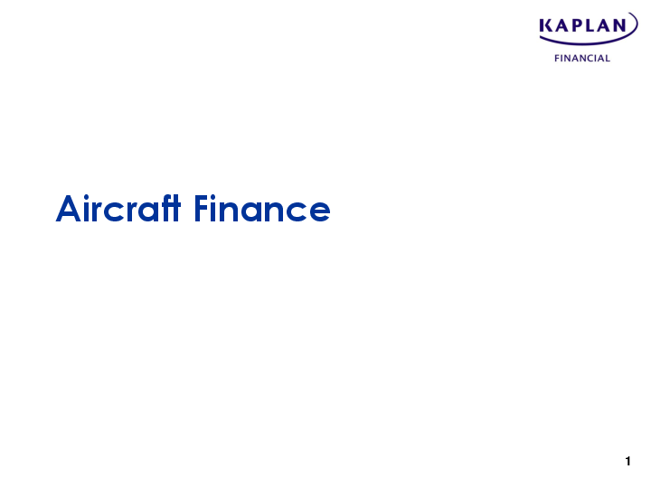(PPT) Aircraft Finance with notes