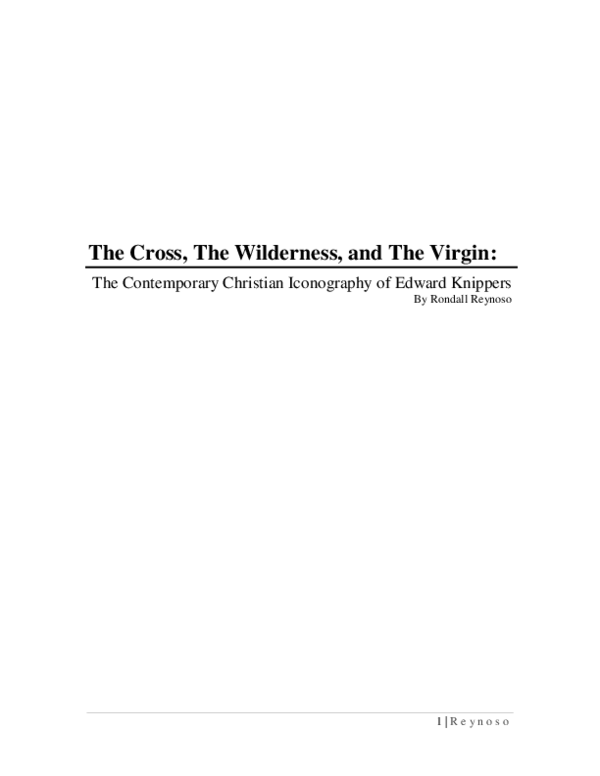 (PDF) The Cross, The Wilderness, and The Virgin: The Contemporary ...