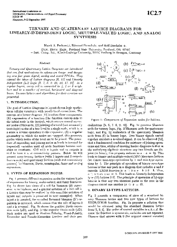 (PDF) TERNARY AND QUATERNARY LATTICE DIAGRAMS FOR SYNTHESIS LINEARLY-INDEPENDENT LOGIC, MULTIPLE ...