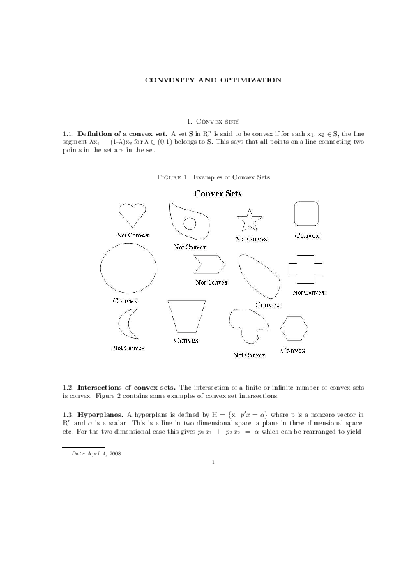 (PDF) CONVEXITY AND OPTIMIZATION