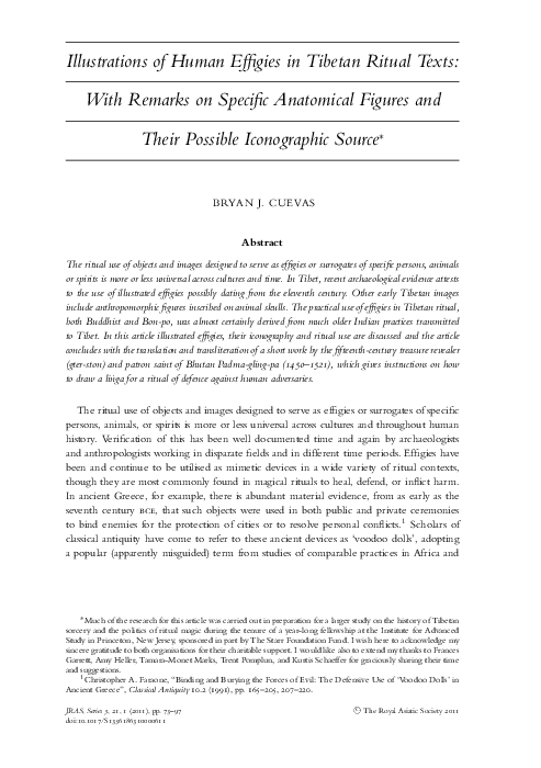 (PDF) Illustrations of Human Effigies in Tibetan Ritual Texts: With ...