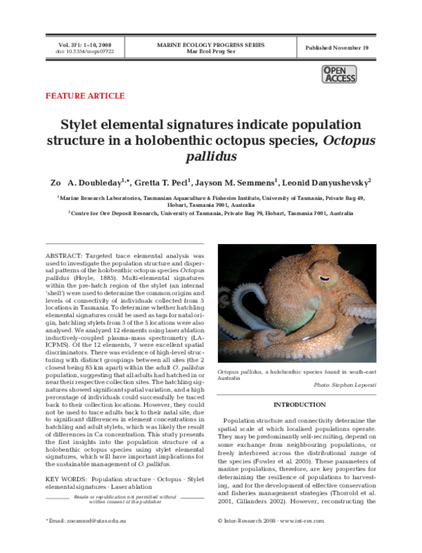 (PDF) Stylet elemental signatures indicate population structure in a ...
