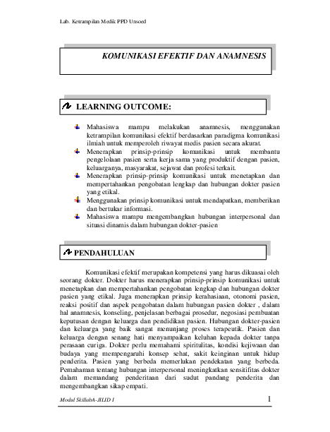 (PDF) Lab. Ketrampilan Medik PPD Unsoed