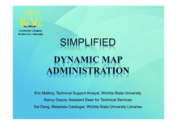 (PDF) Simplified dynamic map administration