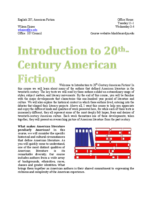 (PDF) Introduction to 20th-Century American Literature
