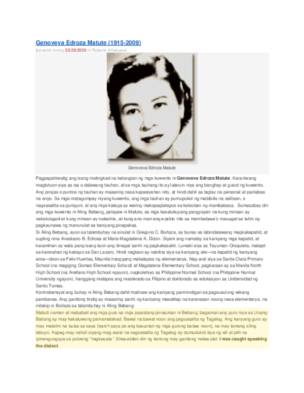 Doc Genoveva Edroza Matute