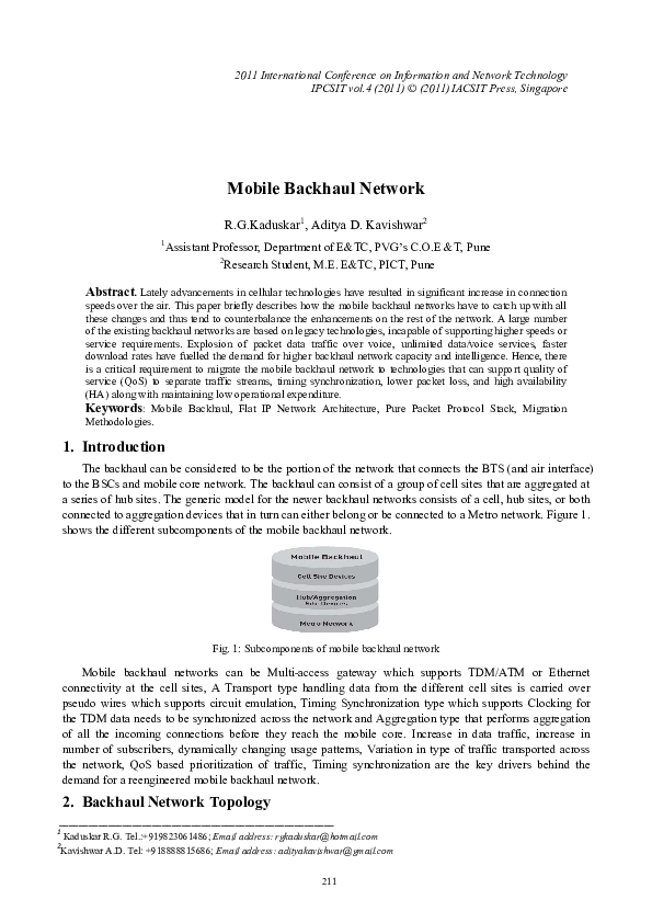 (PDF) Mobile backhaul design