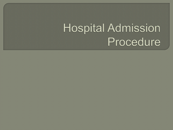 (PPT) Hospital Admission Procedure