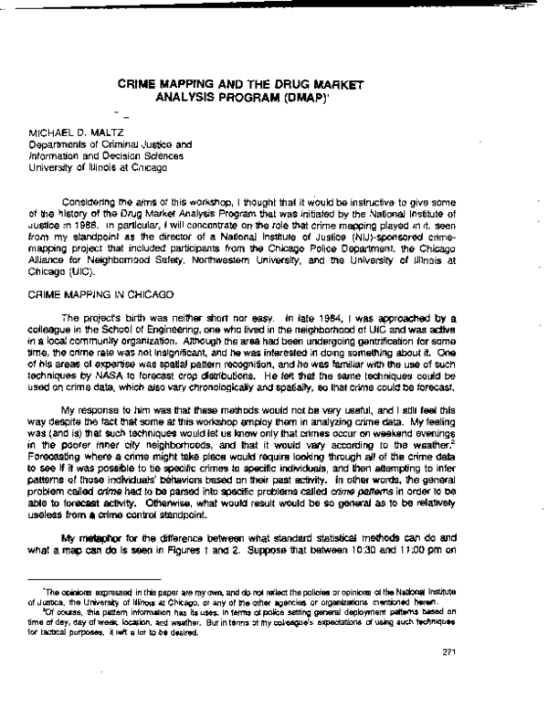 (PDF) Crime Mapping and the Drug Market Analysis Program