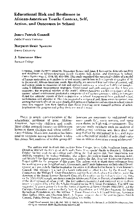 (PDF) Educational Risk and Resilience in African-American Youth ...