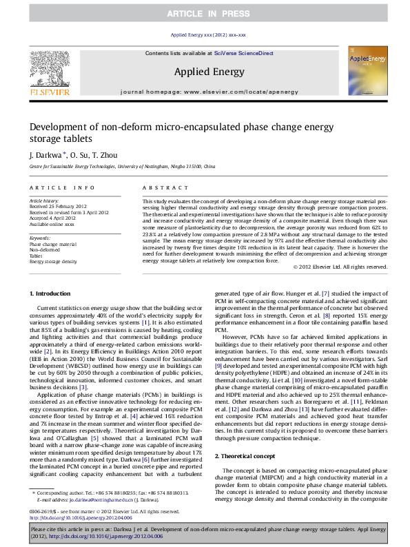 (PDF) Development of non-deform micro-encapsulated phase change energy ...